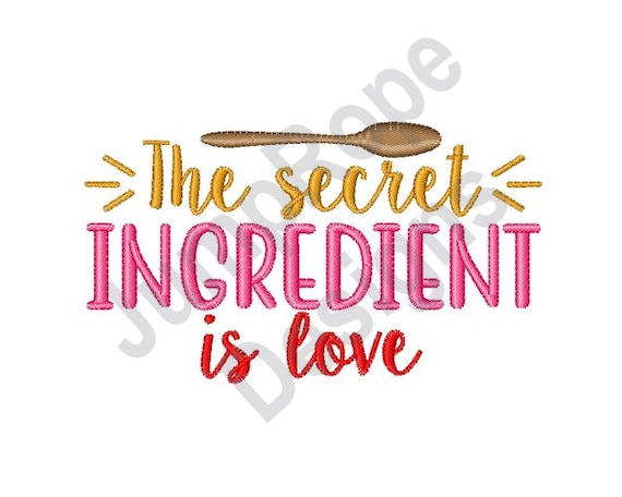 Secret Ingredient Machine Embroidery Design | Etsy