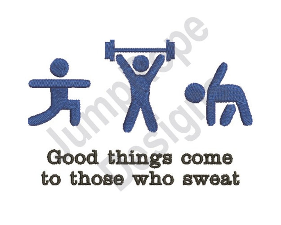 Sweat Exercise - Machine Embroidery Design - Etsy