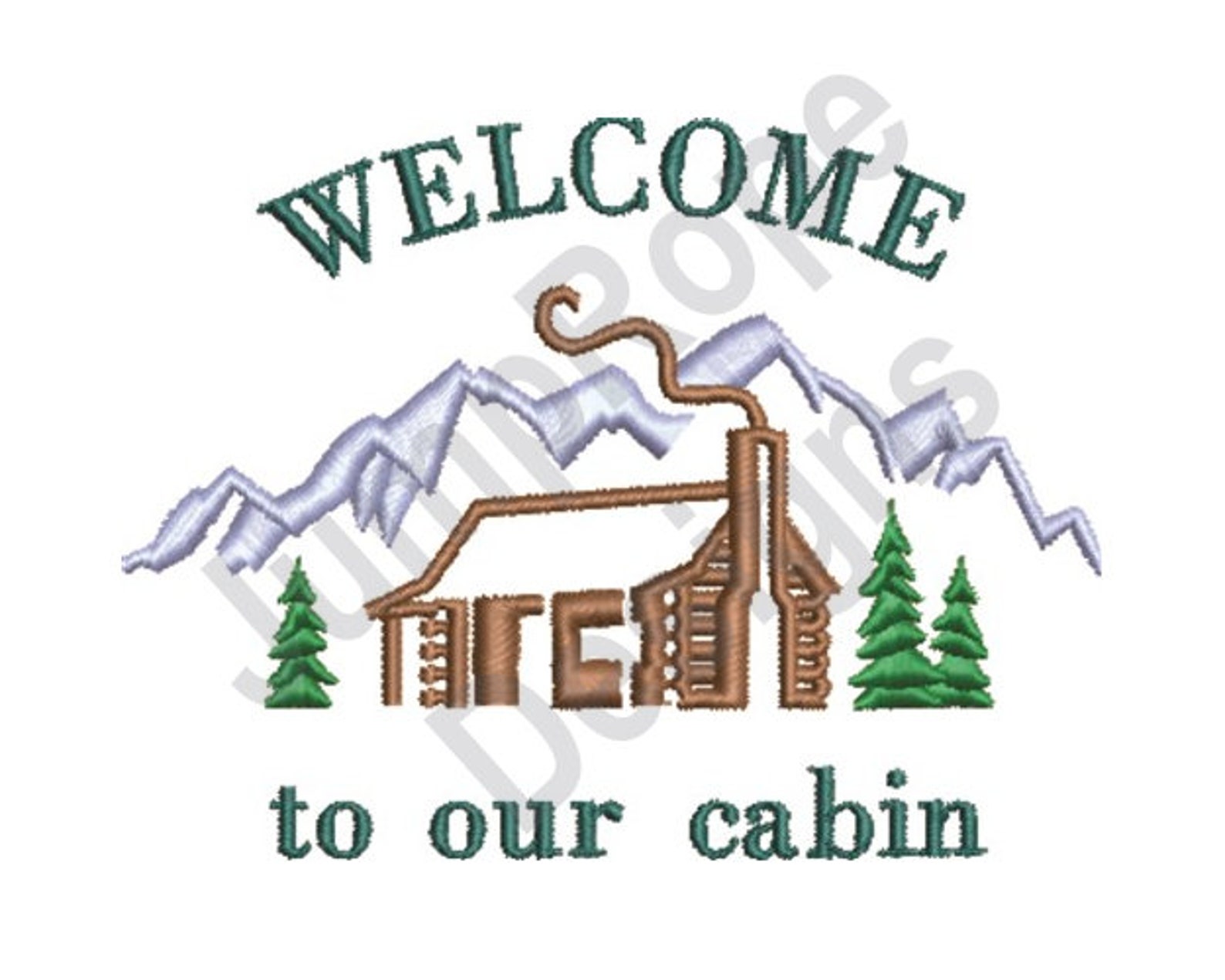 Welcome to Our Cabin - Machine Embroidery Design - Etsy