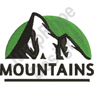 Mountain Outline Machine Embroidery Design - Etsy