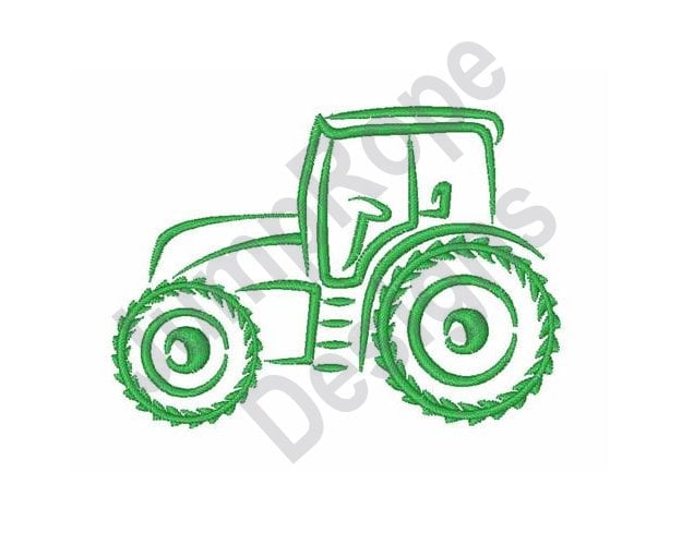 John Deere Tractor Outline