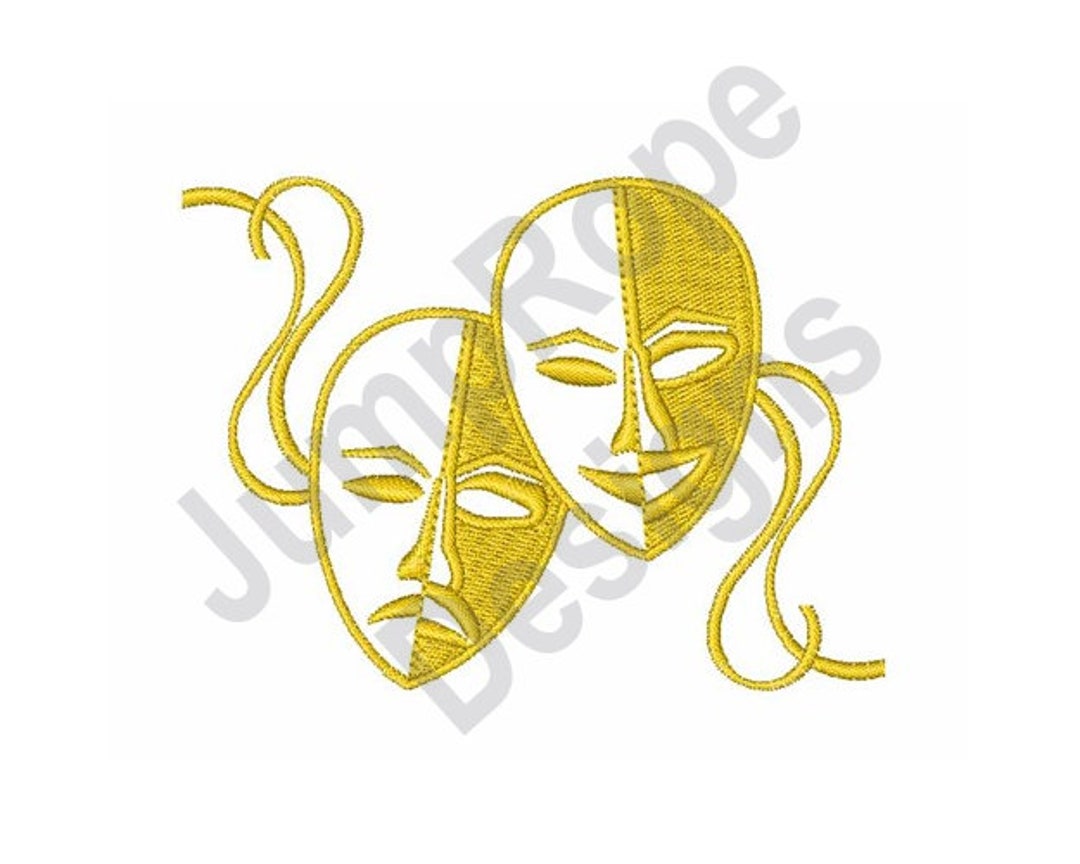 Theatre Masks - Machine Embroidery Design - Etsy