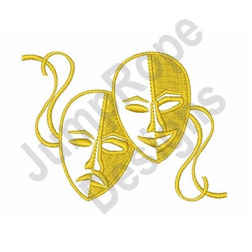 Drama Masks Machine Embroidery Design Embroidery Designs - Etsy