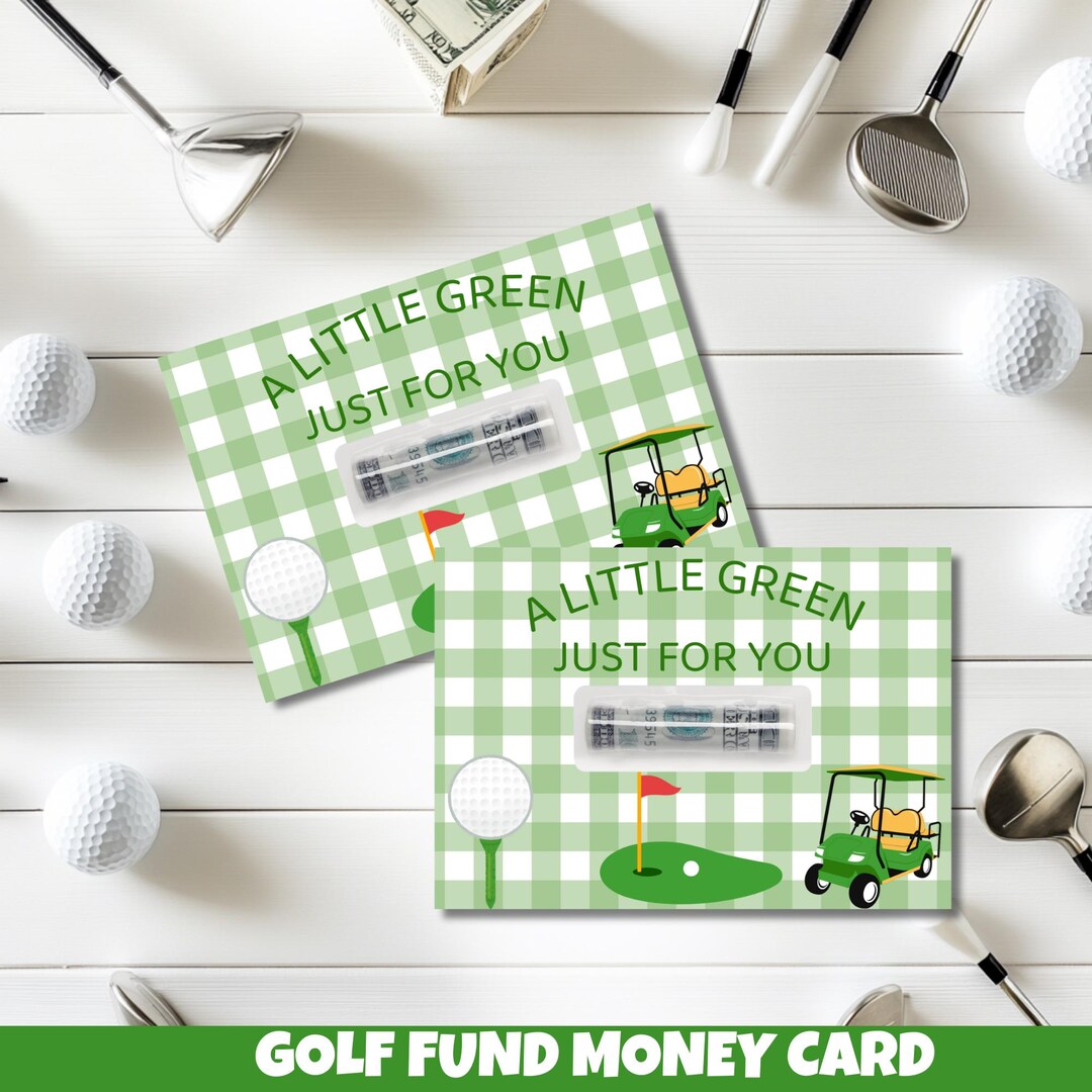 Golf Money Card Holder Gift for Men | Funny Golf Cash Gift | Golfer ...