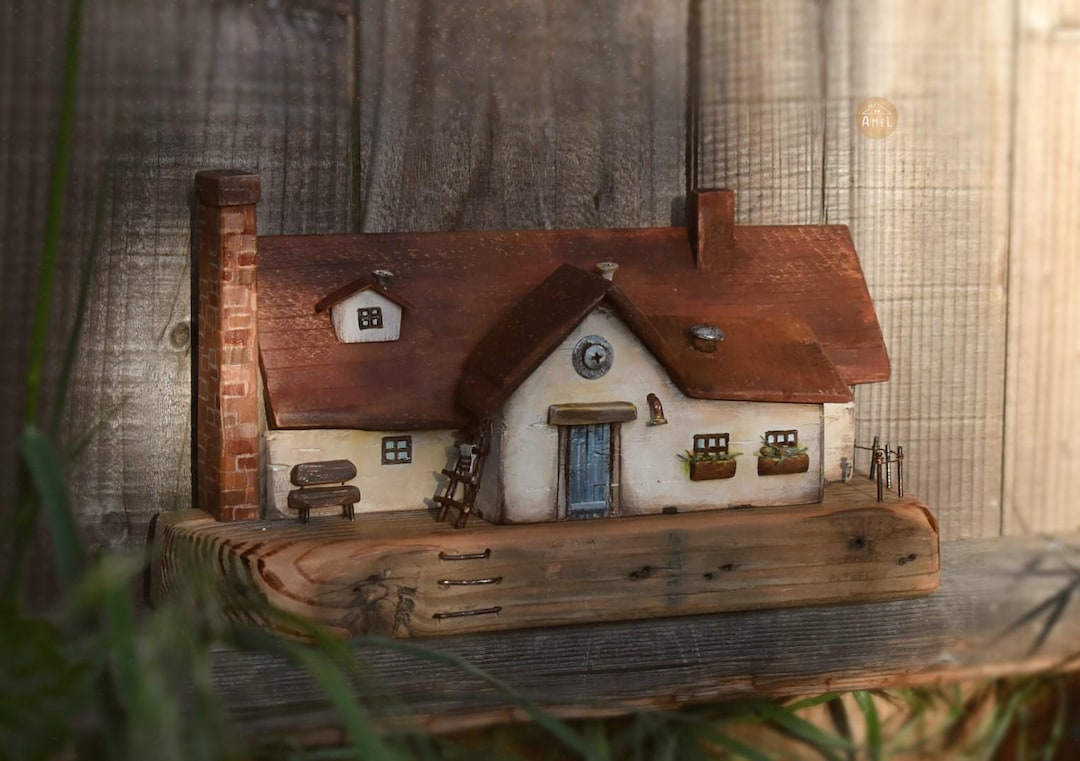 Key Holder. Wooden Farm Houses. Driftwood Houses. - Etsy