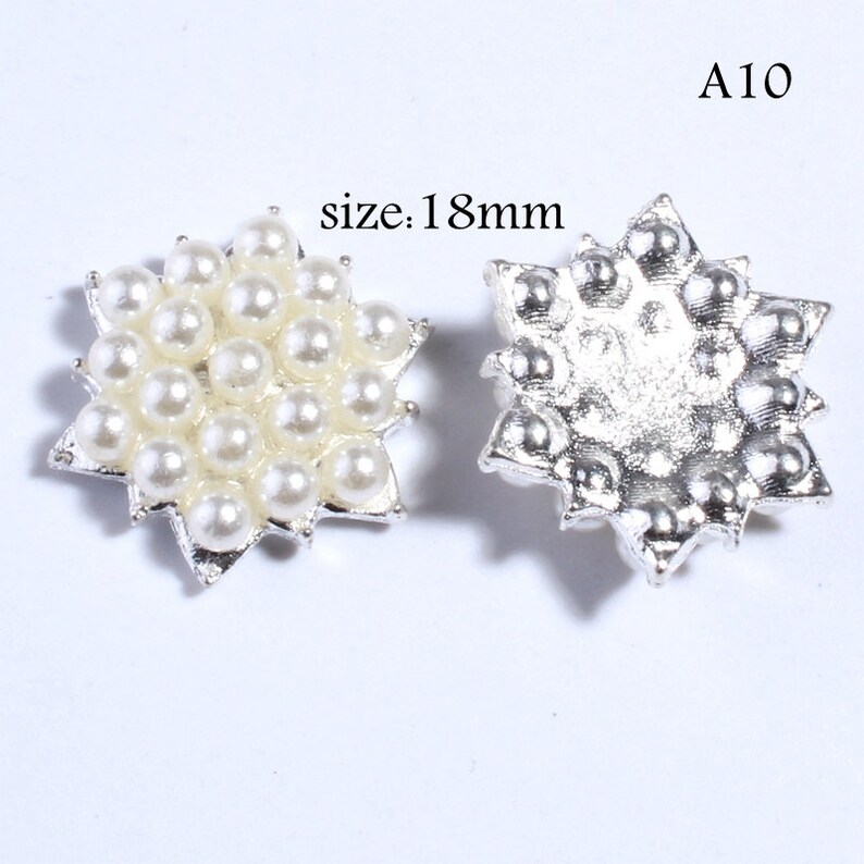 18mm Clear Alloy Crystal Flatback Buttons for Baby Girls Hair - Etsy