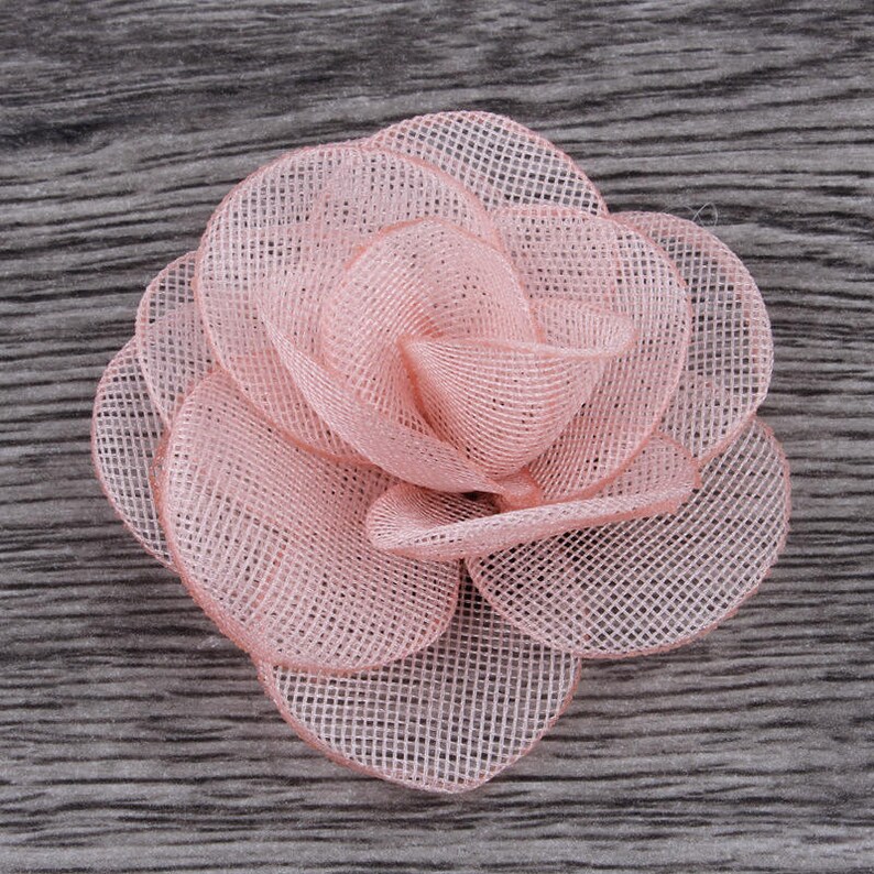 3.5cm Newborn Handmade Gauze Layered Hair Flower Vintage - Etsy