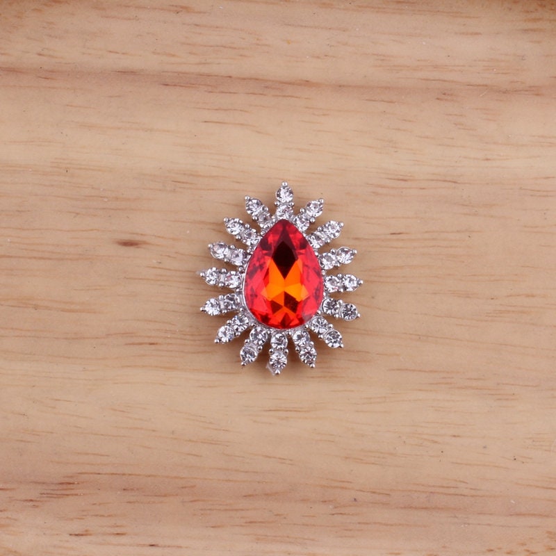 2732MM Vintage Chic Shiny Silver Crystal Button for Wedding - Etsy