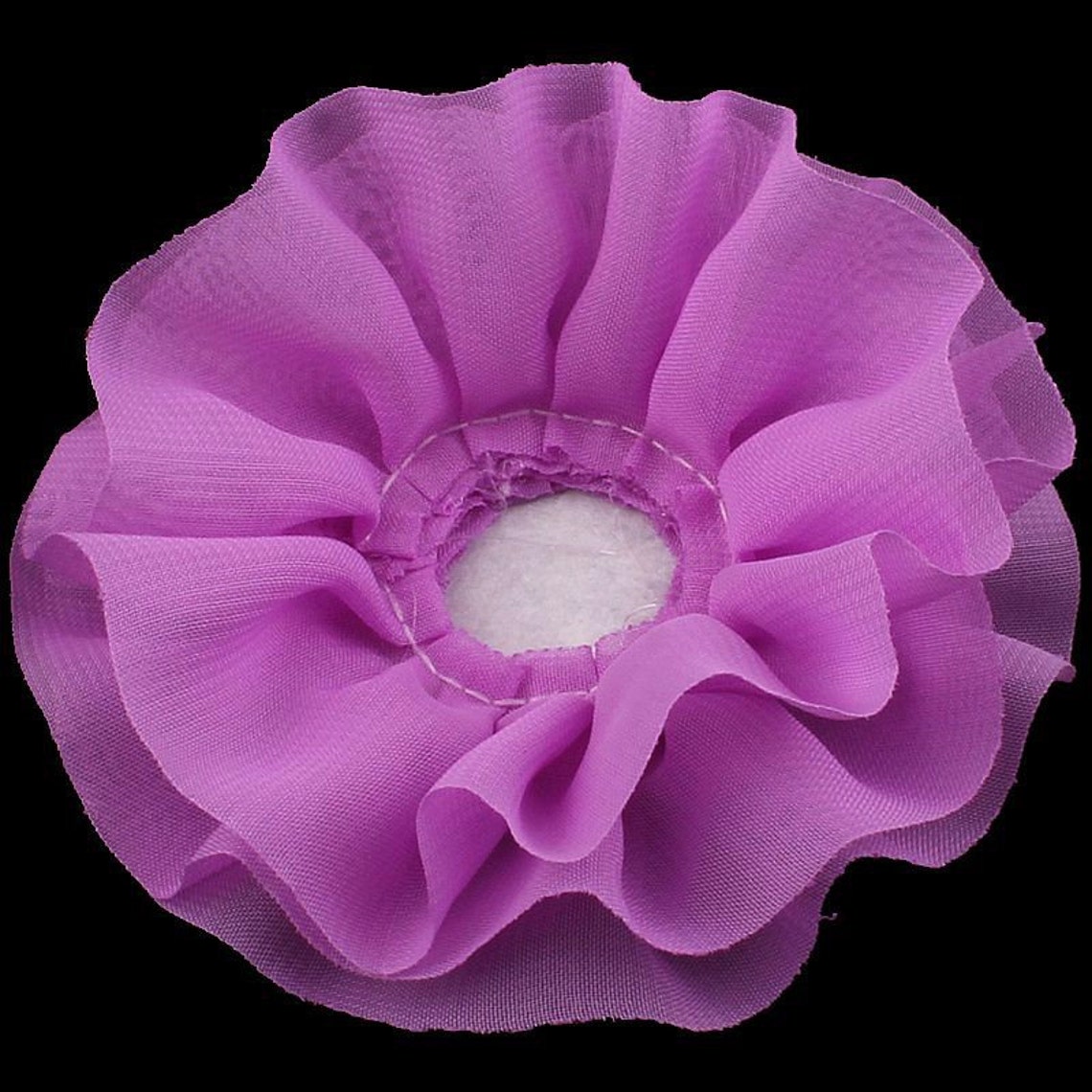 Free Shiipping 30pcs 4" 15colors Solid DIY Big Ruffled Chiffon Flower ...