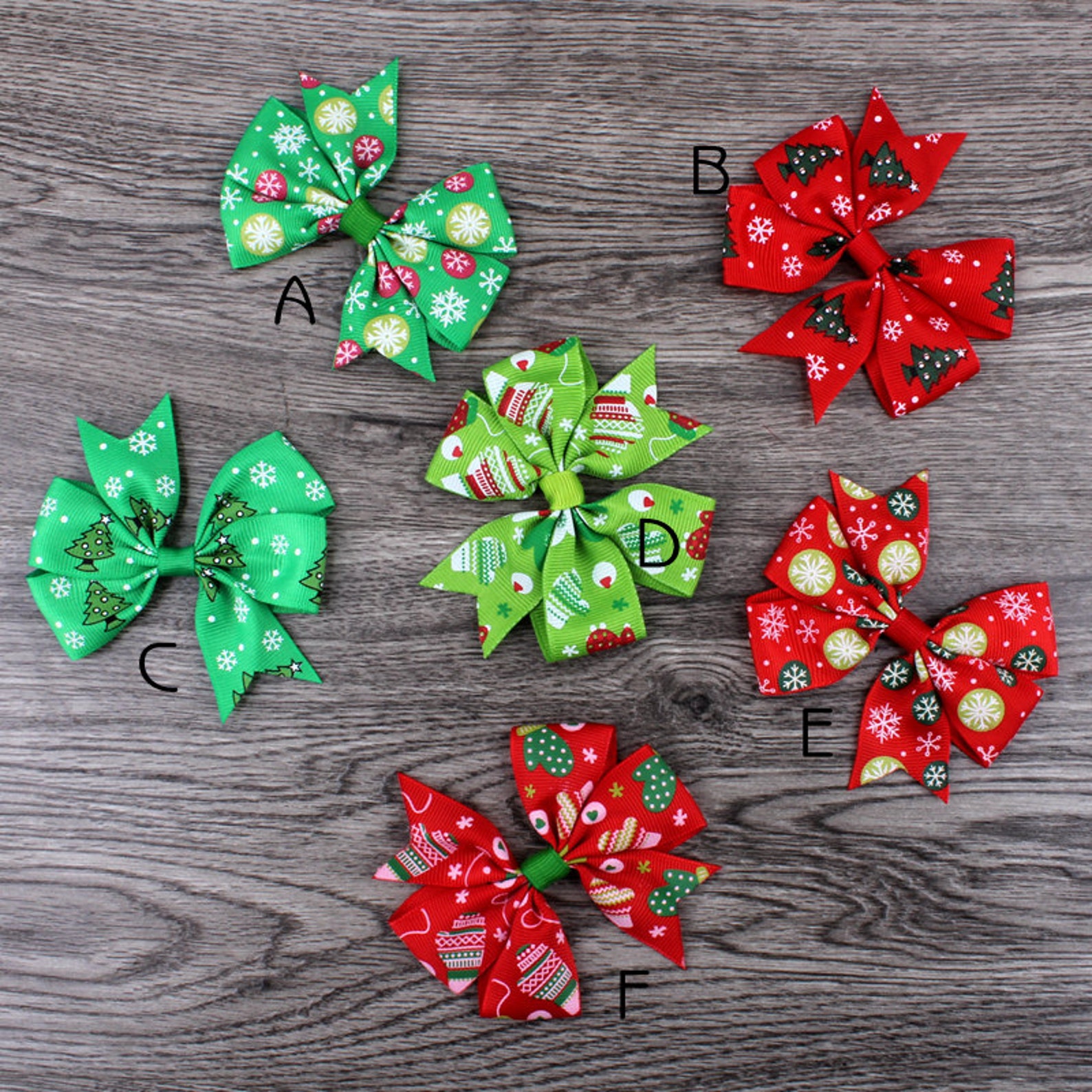 3 Dovetail Grosgrain Floral Ribbon Hair Bows for Clip - Etsy