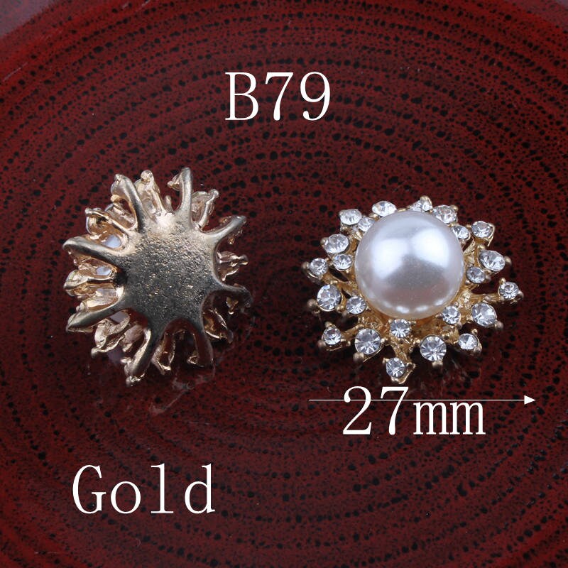 Vintage Crown/round/flower Metal Rhinestone Buttons Bling Flatback ...
