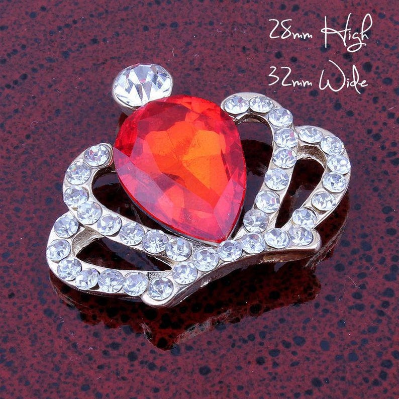 8colors Bling Glitter Metal Crown/tiara Rhinestone Buttons for - Etsy