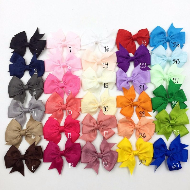 Grosgrain Ribbon Hair Bow, 3.2" Boutique Bow (no Clip) - Etsy