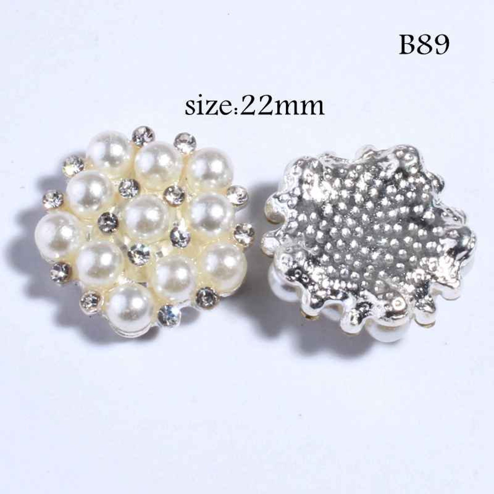 Bling Fashion Metal Alloy Rhinestone Buttons For Flower | Etsy