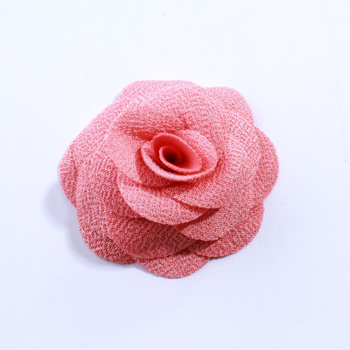 7CM Big Fashion Burlap Fabric Flowers for Headwear Hair Flower | Etsy