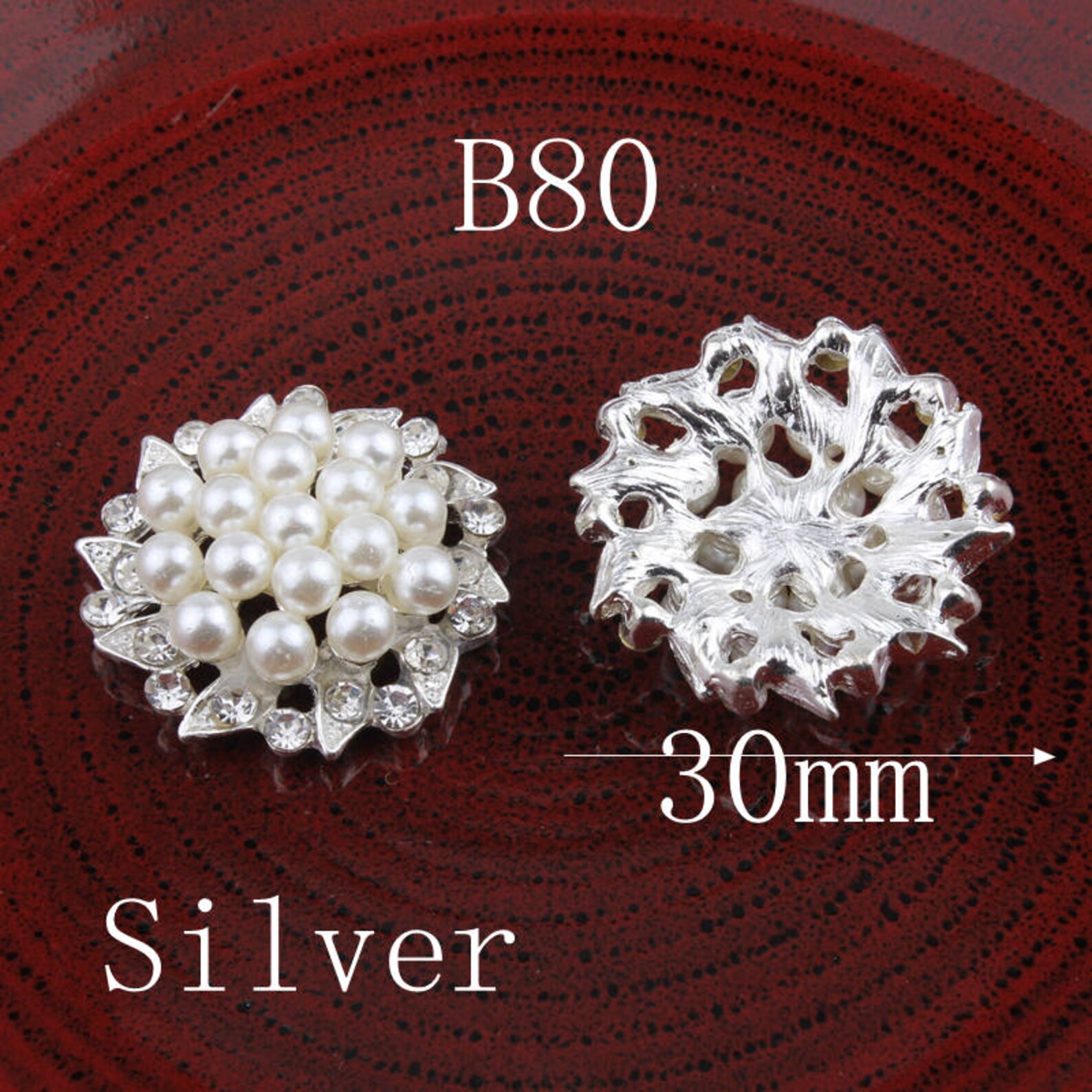 Vintage Crown/round/flower Metal Rhinestone Buttons Bling Flatback ...