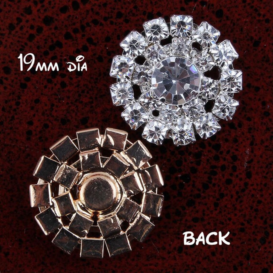 19mm Clear Alloy Crystal Flatback Buttons for Baby Girls Hair - Etsy