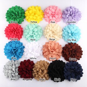 10.5CM 4.2" Fashion Big Petal High Quality Fabric Flowers Boutique for ...