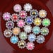 20MM Bling Round Decorative Flatback Crystal Pearl Buttons Rhinestone ...