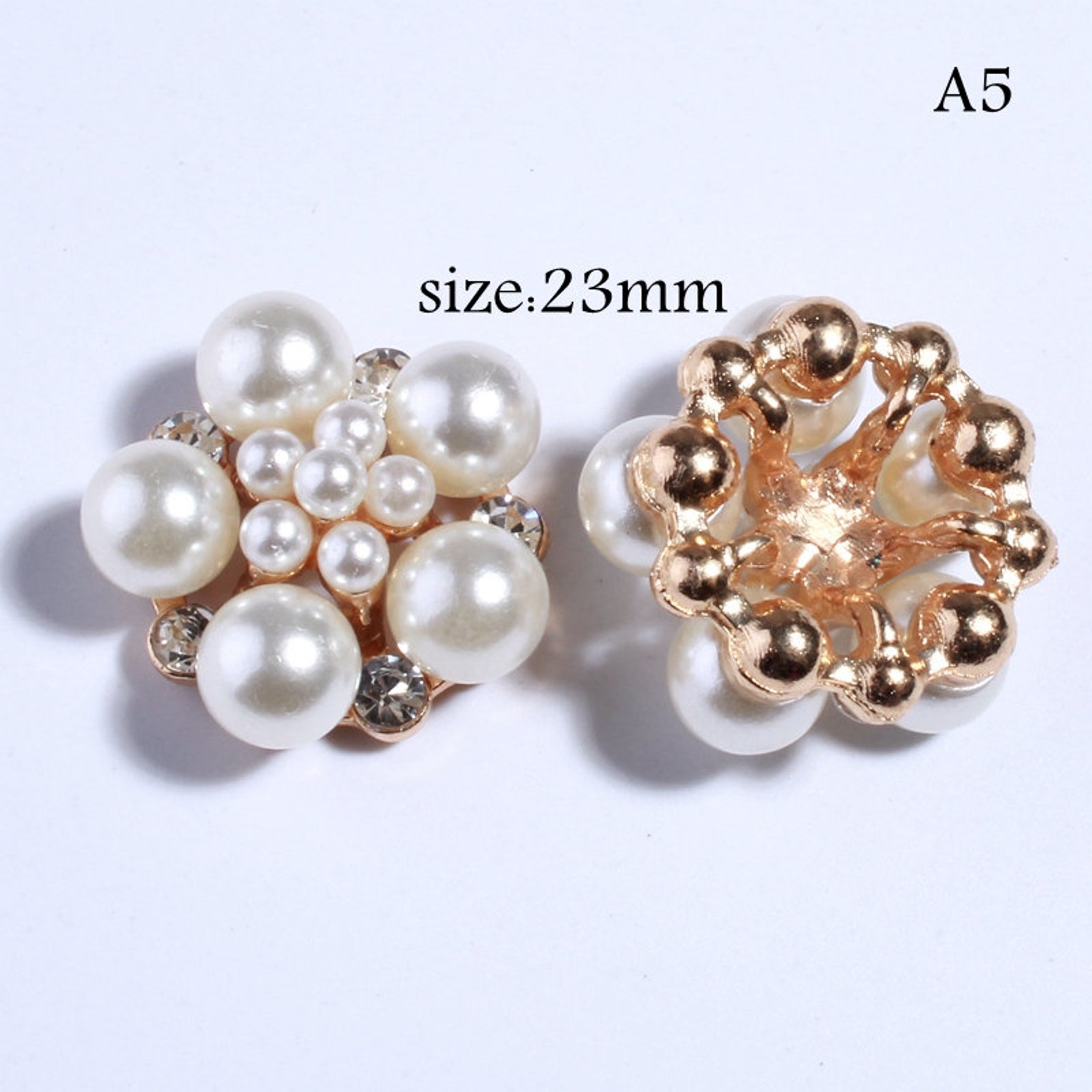 23mm Clear Alloy Crystal Flatback Buttons for Baby Girls Hair - Etsy