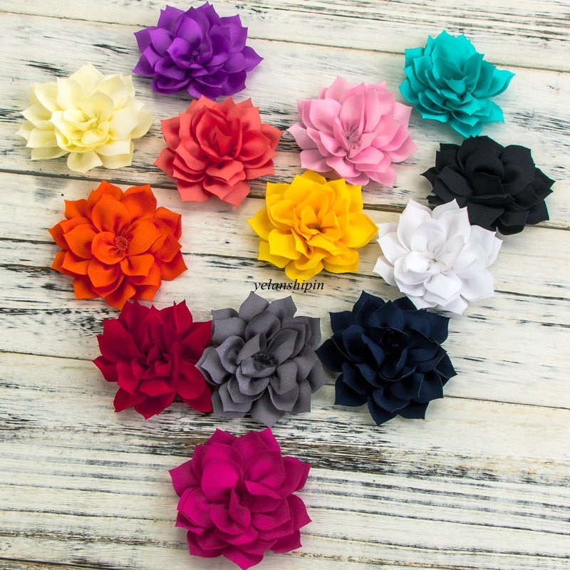 3.4 13colors Double-layer Lotus Flowers for Baby Hair - Etsy