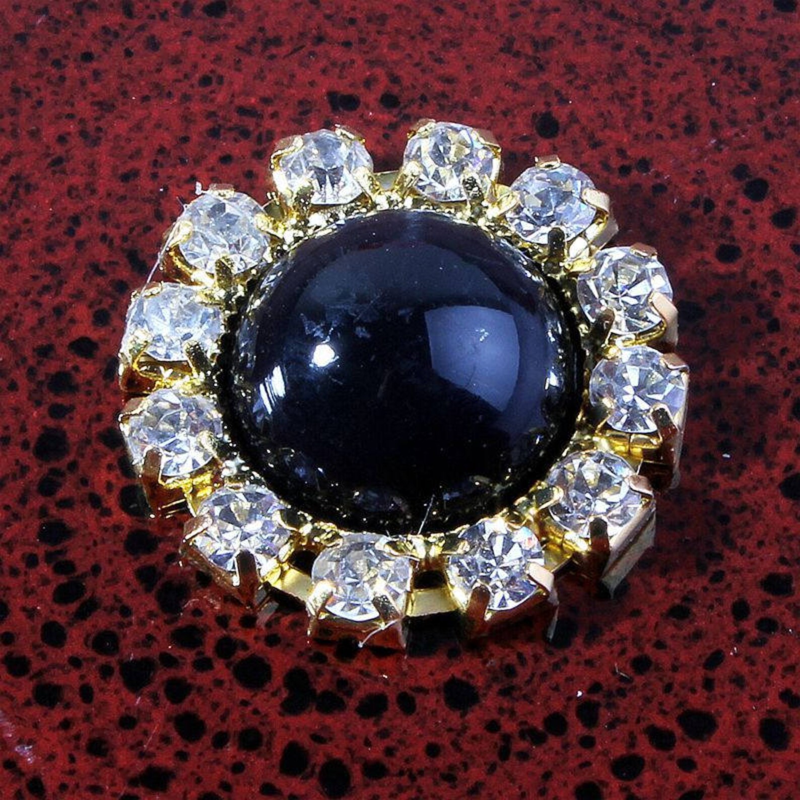 Black Rhinestone Buttons Crystal Buttons Pearl Buttons Alloy Buttons ...