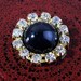 Black Rhinestone Buttons Crystal Buttons Pearl Buttons Alloy - Etsy