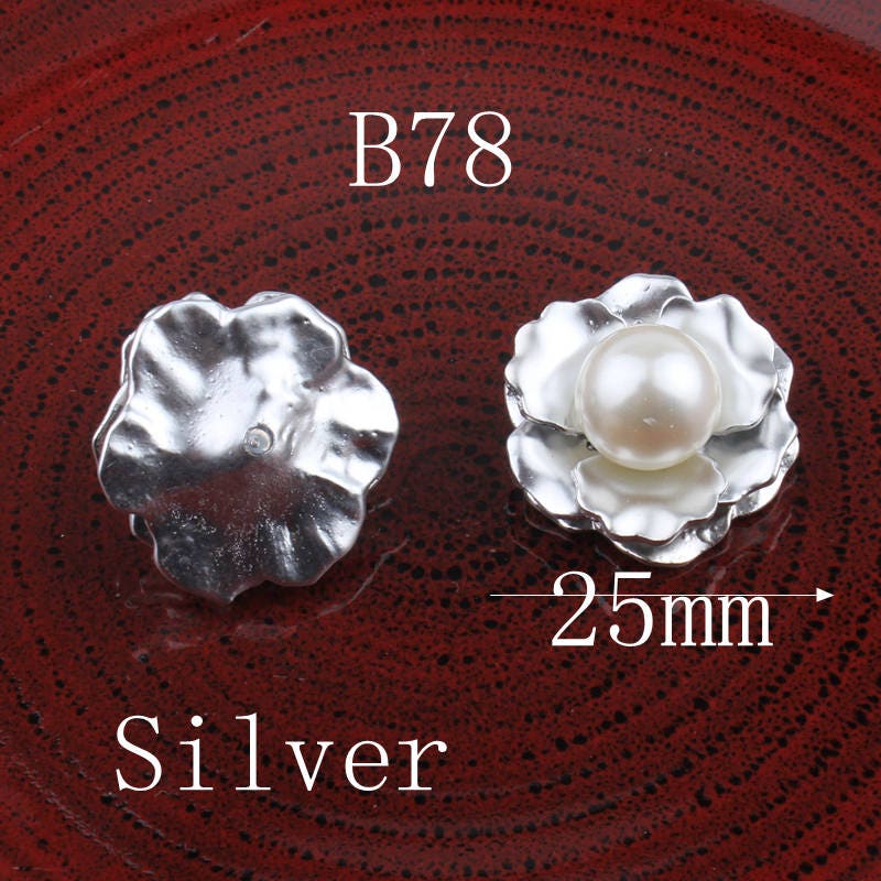 Vintage Crown/round/flower Metal Rhinestone Buttons Bling Flatback ...