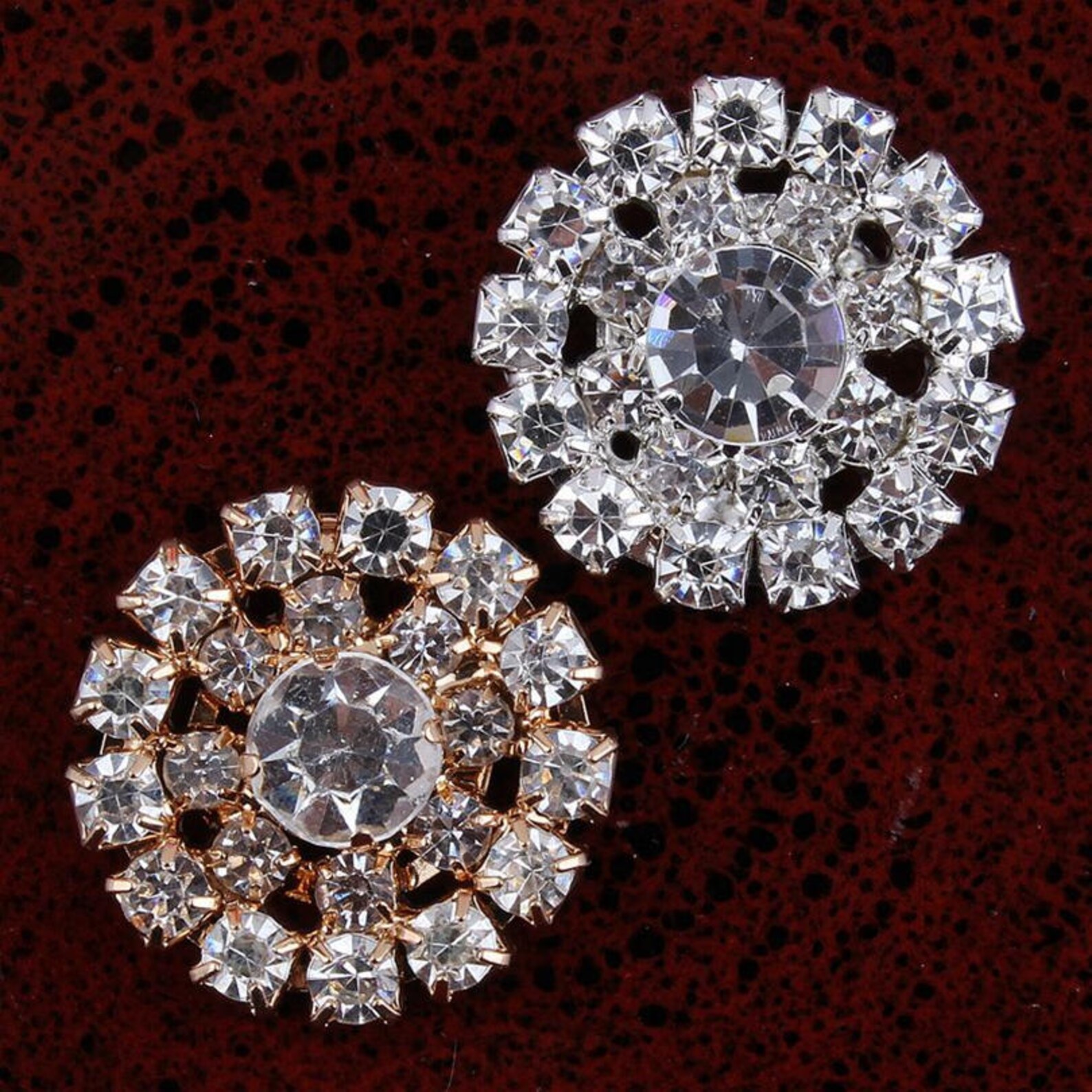 19mm Clear Alloy Crystal Flatback Buttons for Baby Girls Hair - Etsy