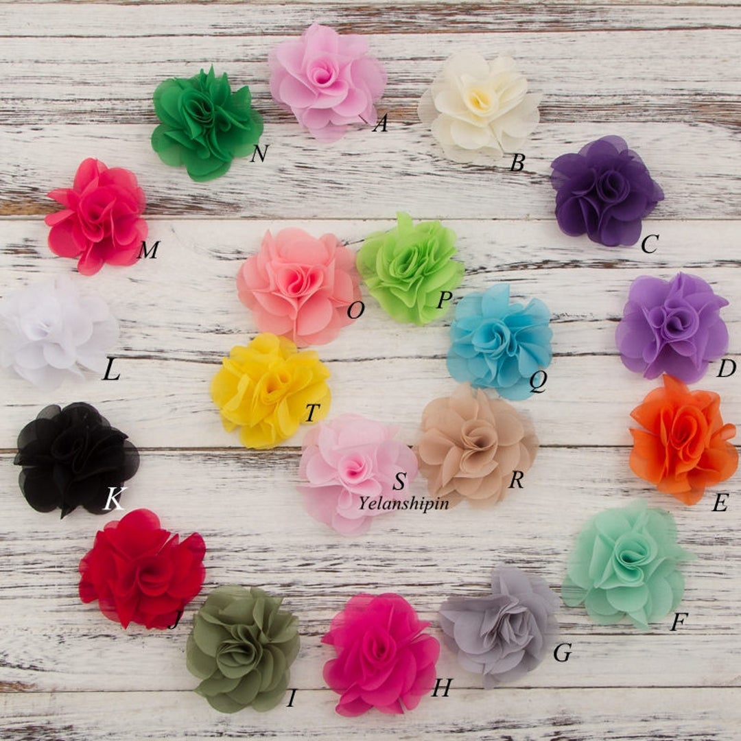 Free Shipping Newborn Soft Chic Chiffon Flower for Baby Girl Hair ...
