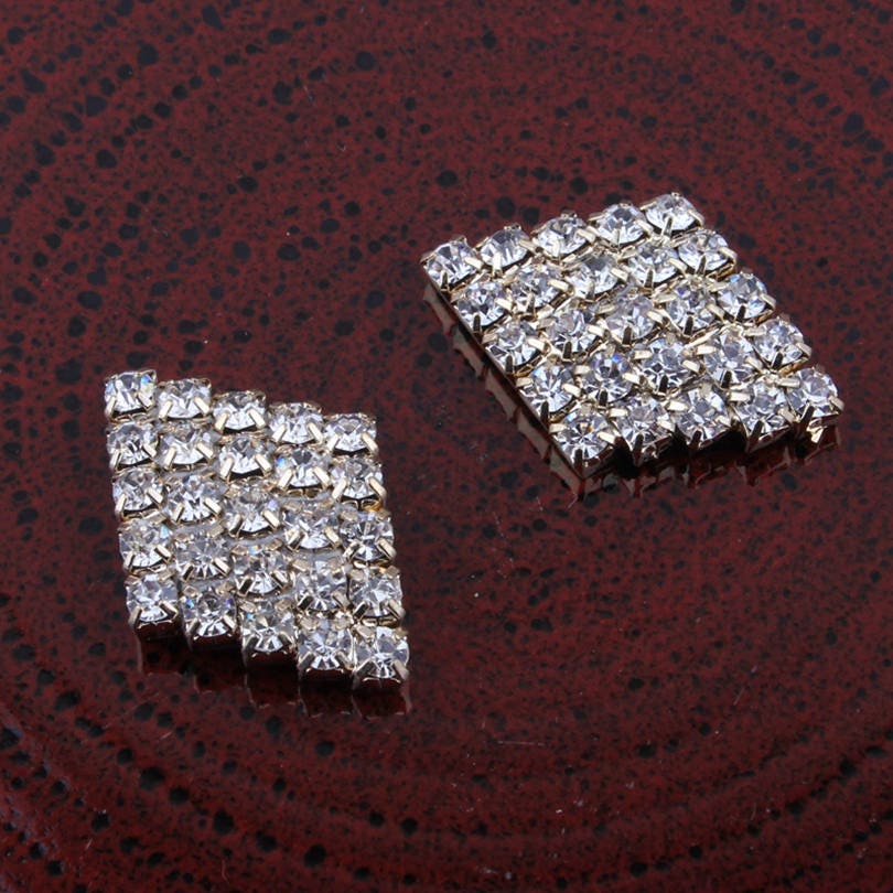 6styles Metal Rectangle/arch Bridge Rhinestone Button Craft - Etsy