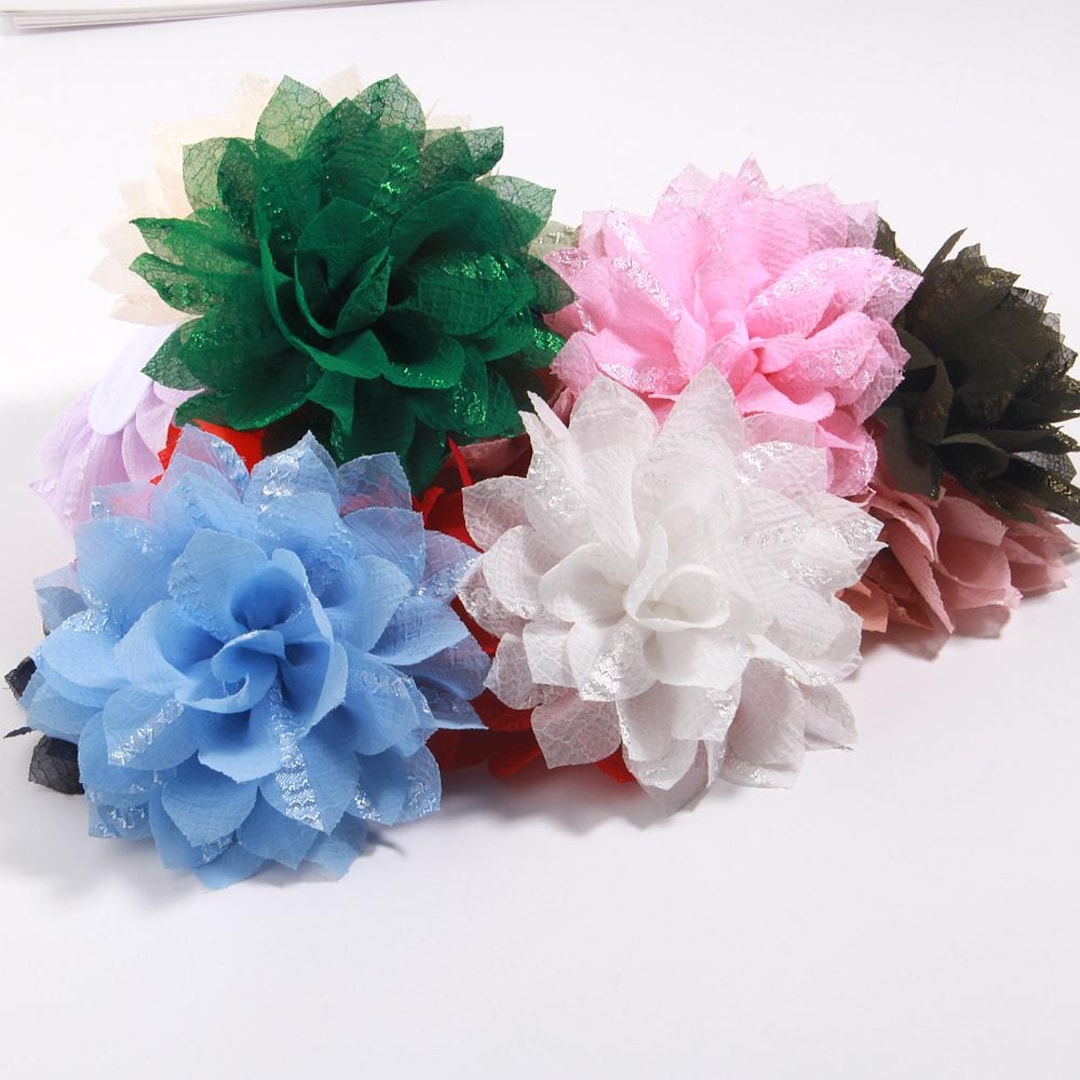 11cm Premium Vintage Style Pointy Petals Solid Color Flower for Women's ...