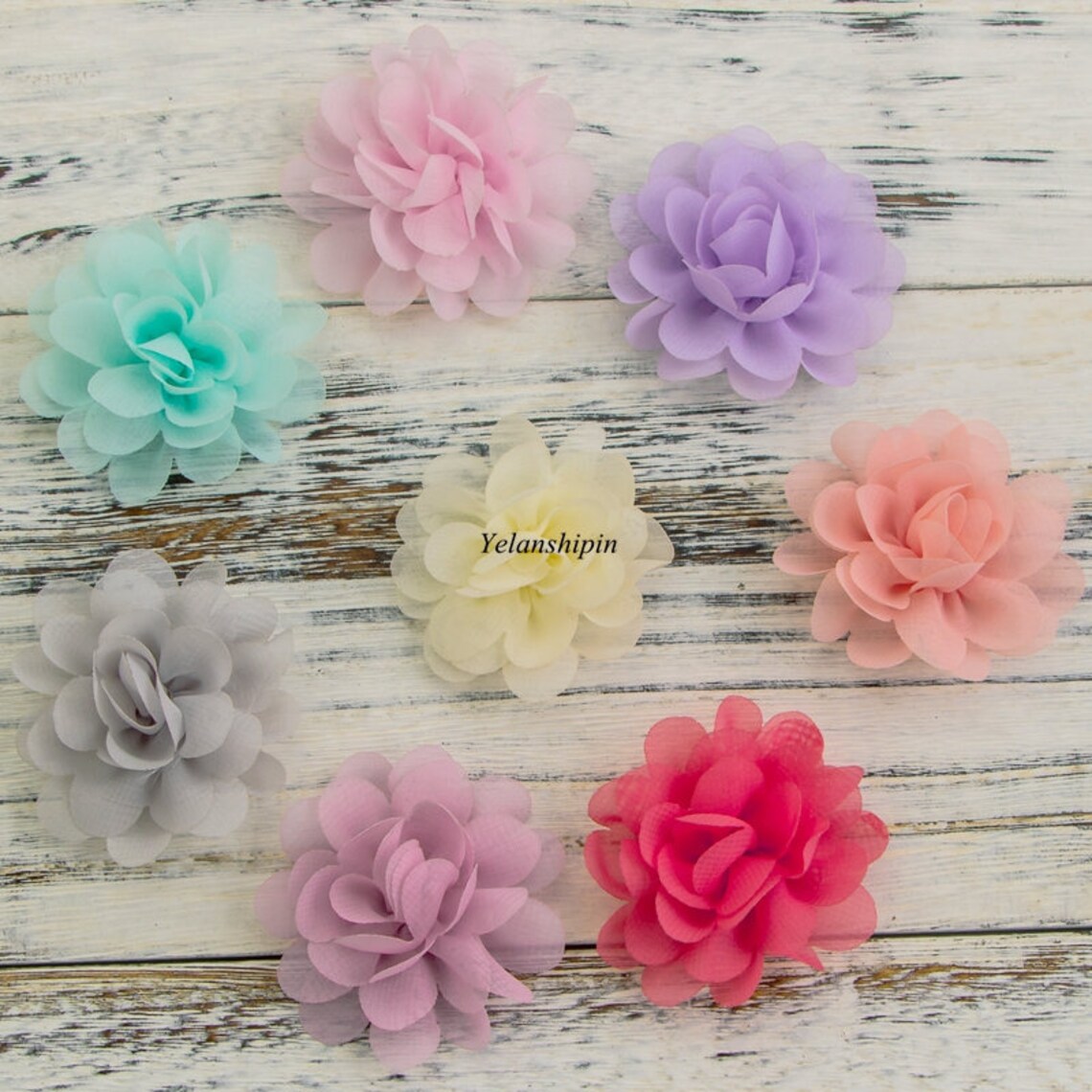 Free Shipping 5CM Wholesale Chic Mini Soft Chiffon Flowers for - Etsy