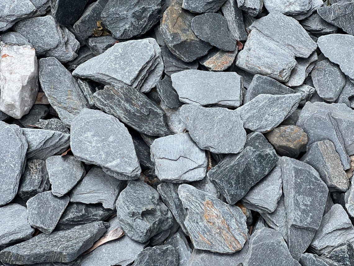 Metallic Gray Slate Landscaping Stone - 1 Gallon - Etsy