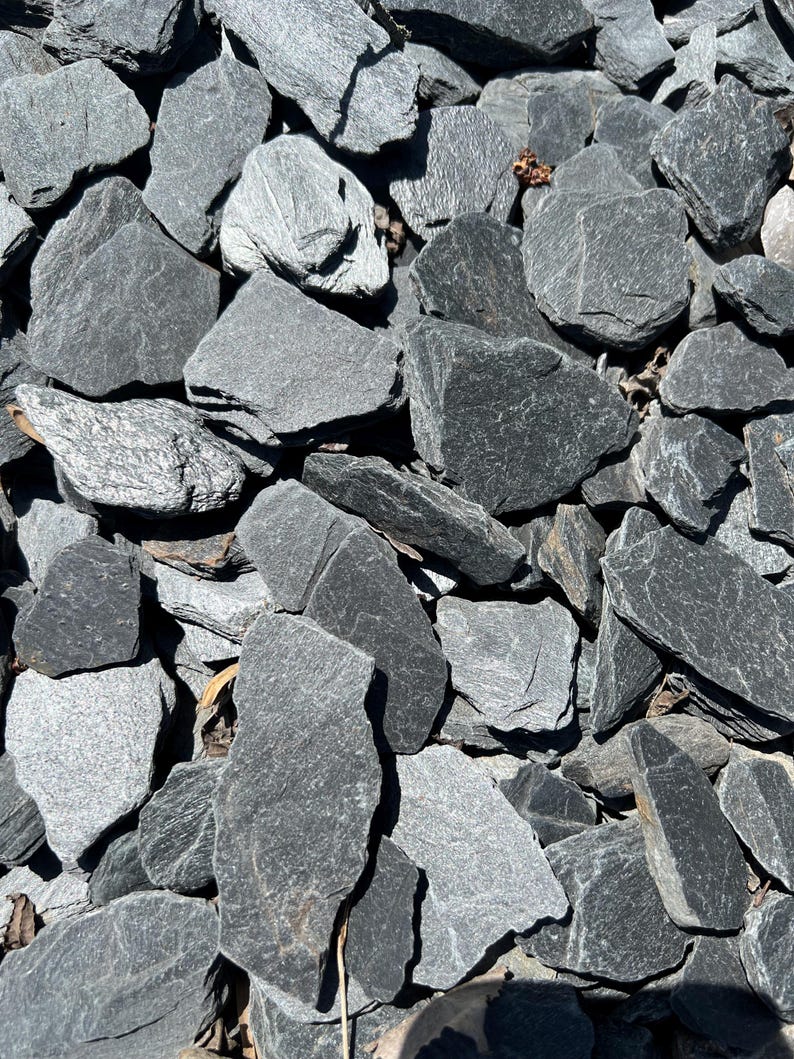 Metallic Gray Slate Landscaping Stone - 1 Gallon - Etsy