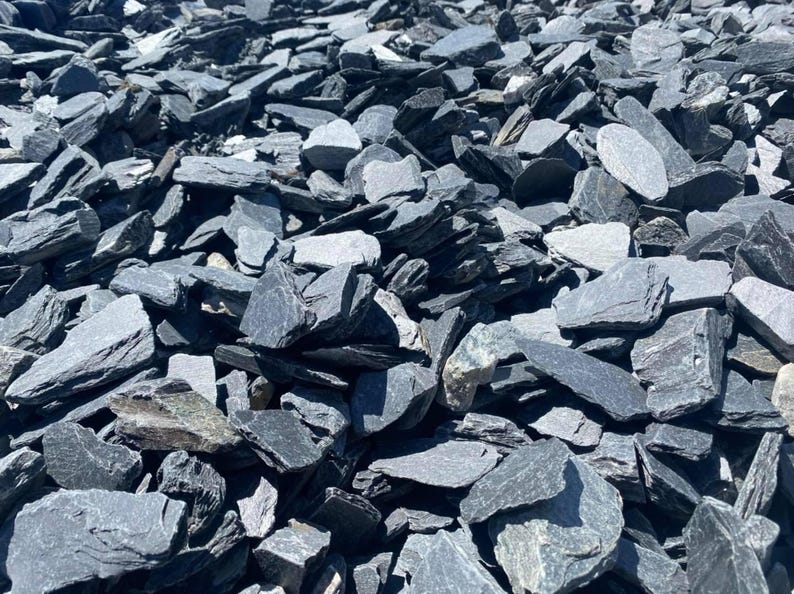 Metallic Gray Slate Landscaping Stone - 1 Gallon - Etsy