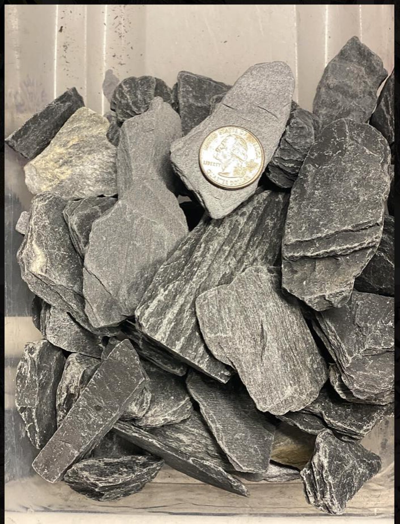 Metallic Gray Slate Landscaping Stone - 1 Gallon - Etsy