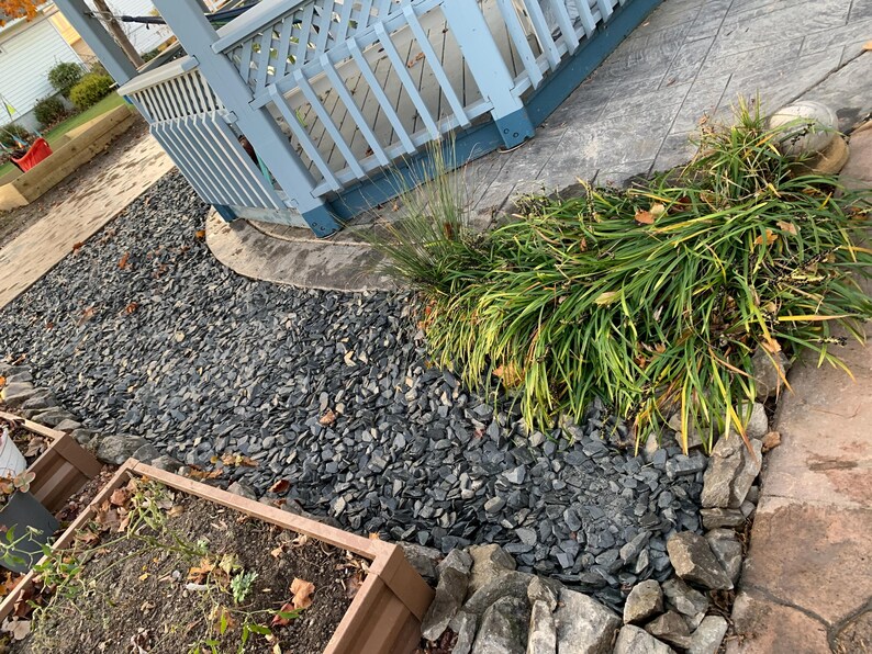 Metallic Gray Slate Landscaping Stone - 1 Gallon - Etsy