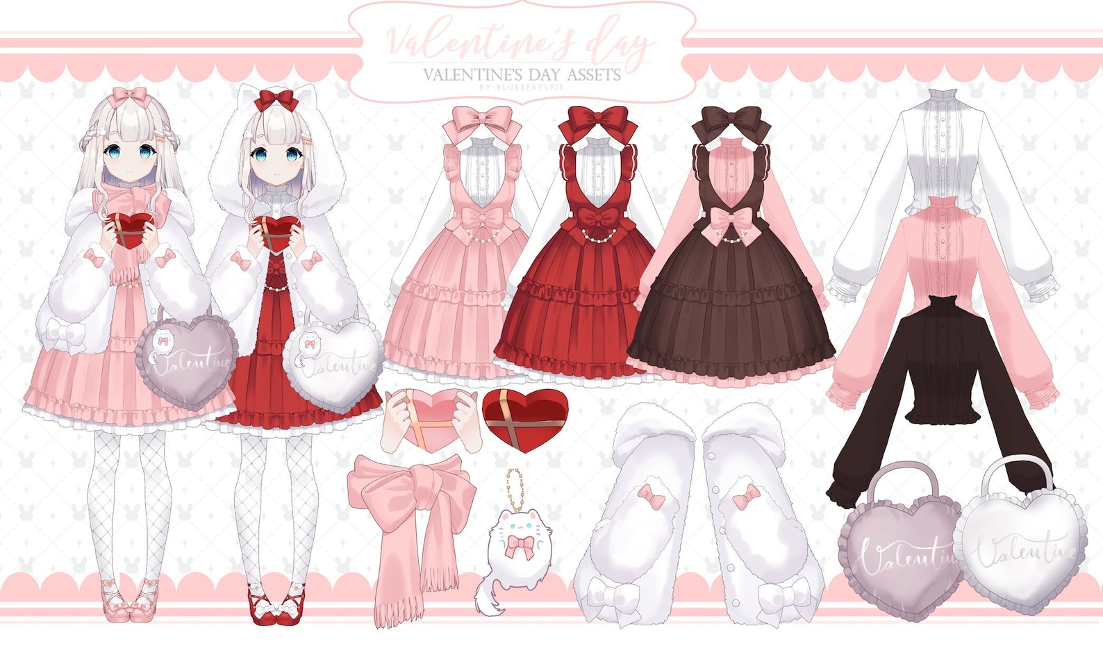 Vtuber Asset - Valentine's Day Set - Digital Goods - Etsy
