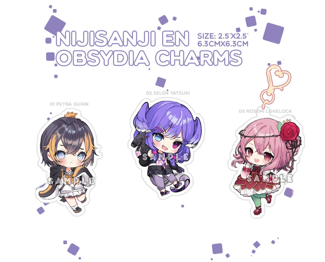 Nijisanji EN - Obsydia Acrylic Charms - Etsy