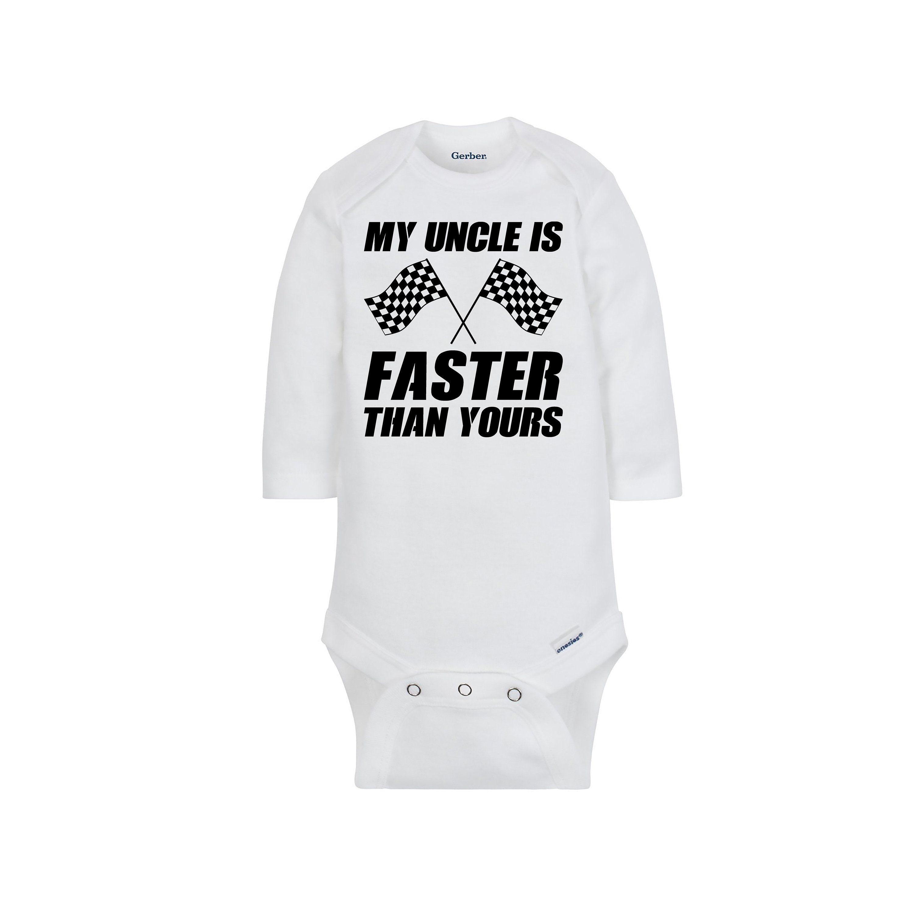 My Uncle is Faster Than Yours Baby Onesie Race Track Infant - Etsy