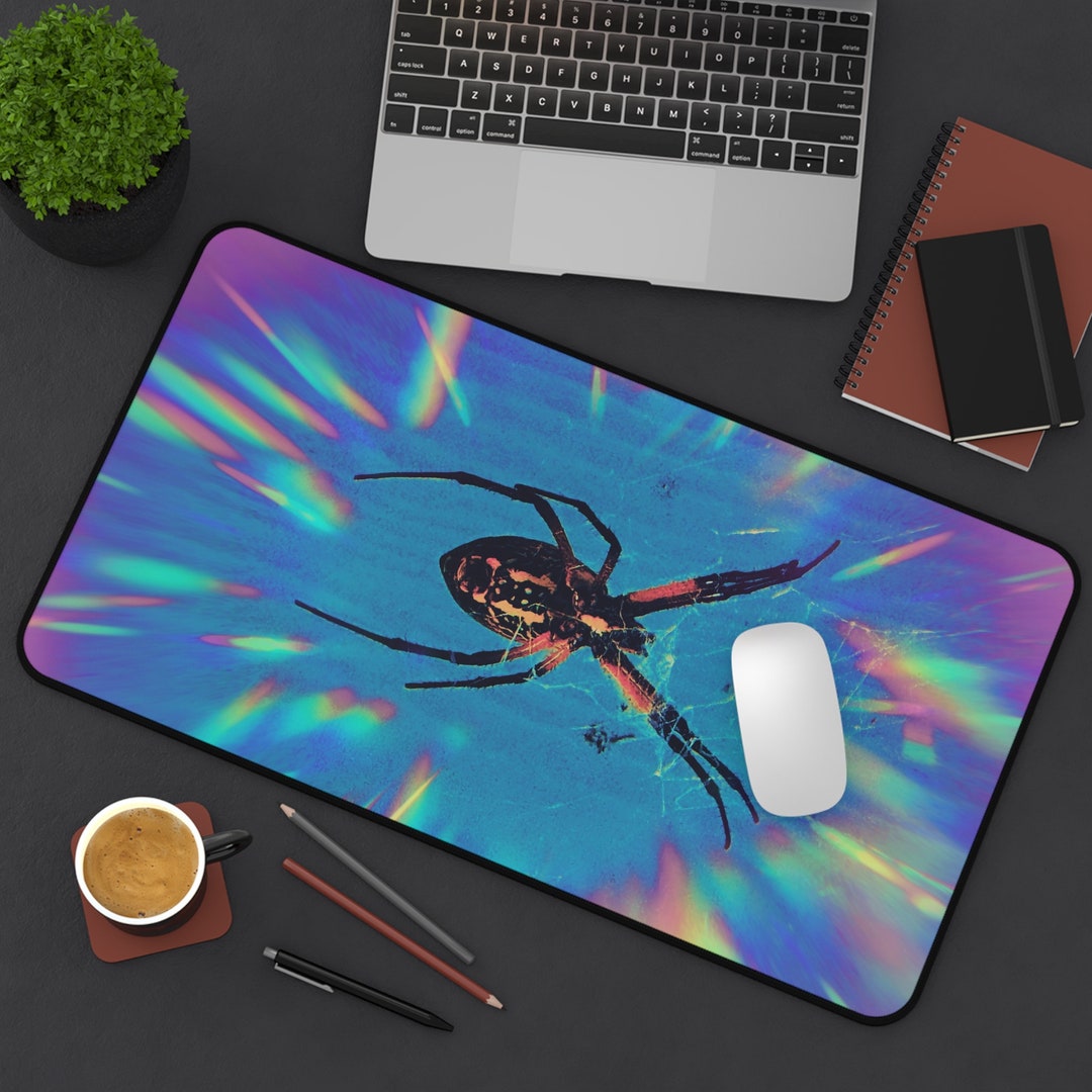 Desk Mat, Psychedelic Spider Banana Art, Mouse Pad, Desk Accessories ...
