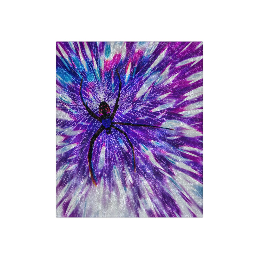 Velvet Blanket, Crystal Spider Art Design, Psychedelic Home Decor Throw ...