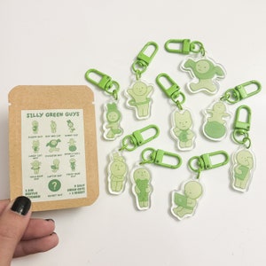 Silly Green Guys Keychain Blind Bag - Etsy