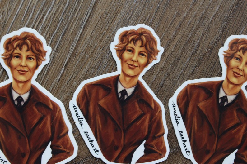 Amelia Earhart Sticker Feminist Sticker Laptop Sticker | Etsy