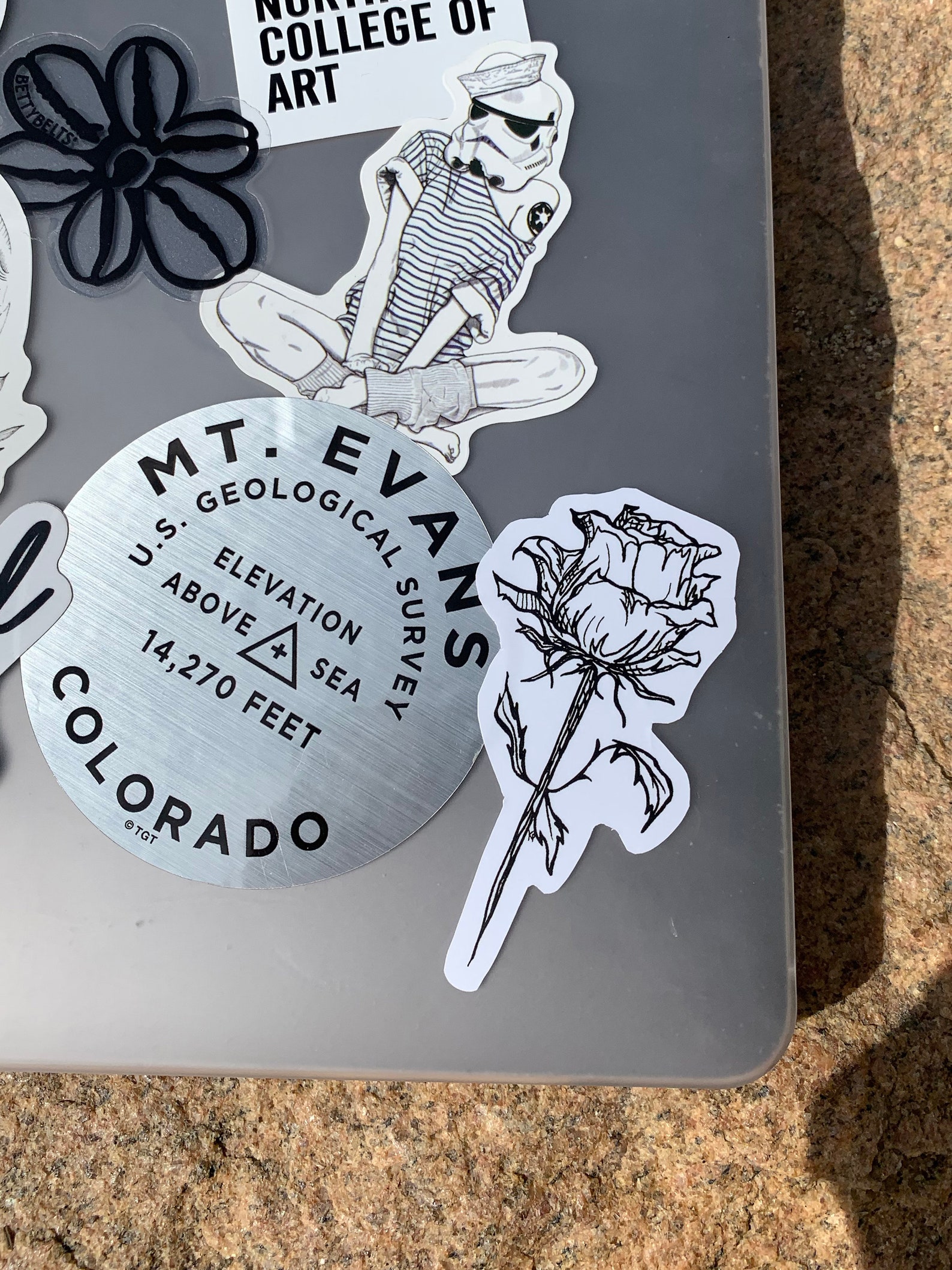 Rose Vinyl Laptop Sticker, Water Bottle Sticker, Flower Sticker, Nature ...