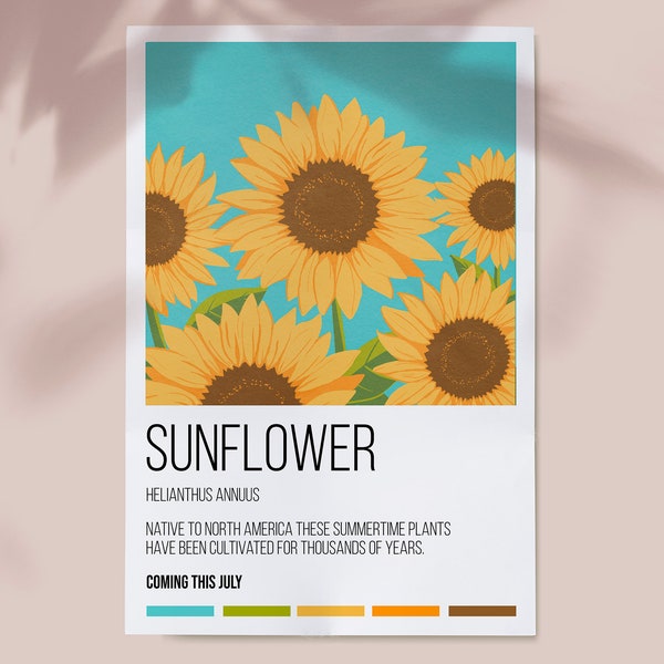 Sunflower Poster - Etsy
