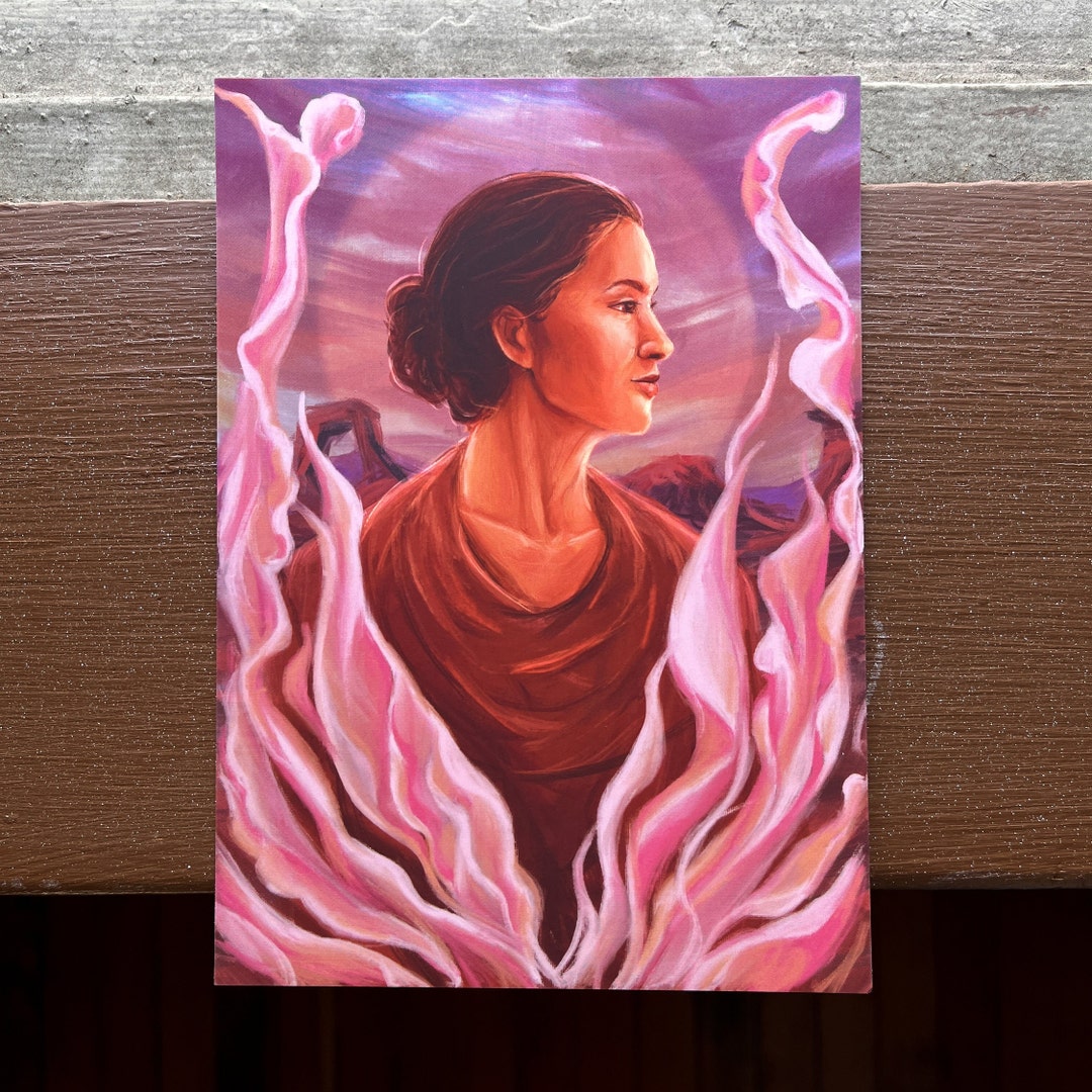 Georgia O'keeffe Mini Art Print, Illustrated Postcard, Individual and ...