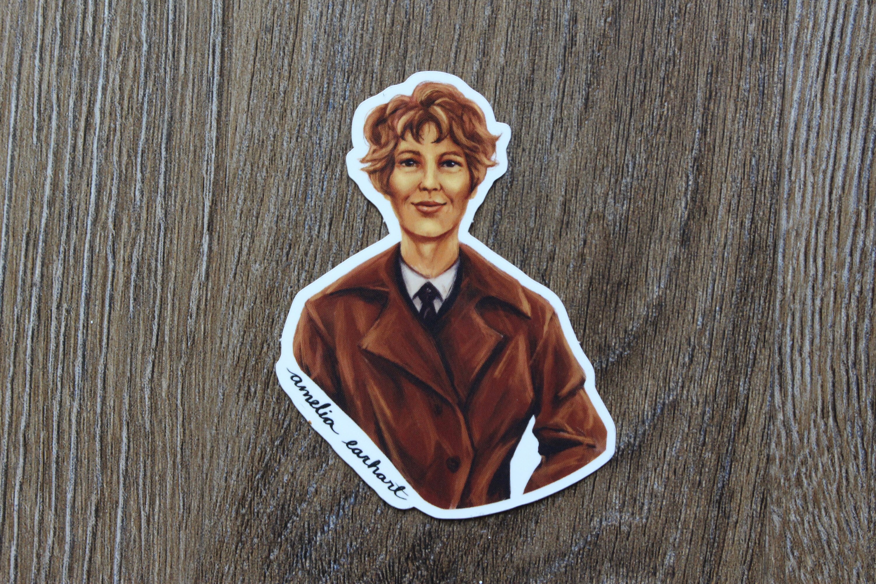 Amelia Earhart Sticker, Feminist Sticker, Laptop Sticker, Water Bottle ...