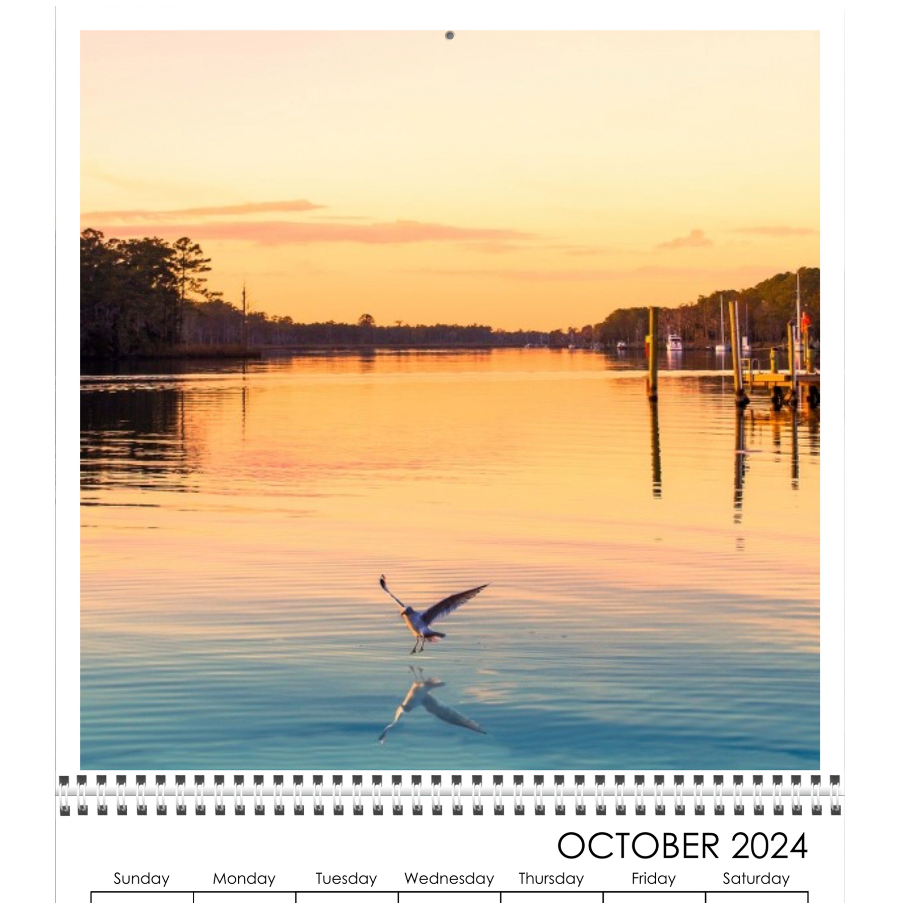 2024 Wall Calendar Coastal Calendar Beach Calendar Minimalist Calendar ...